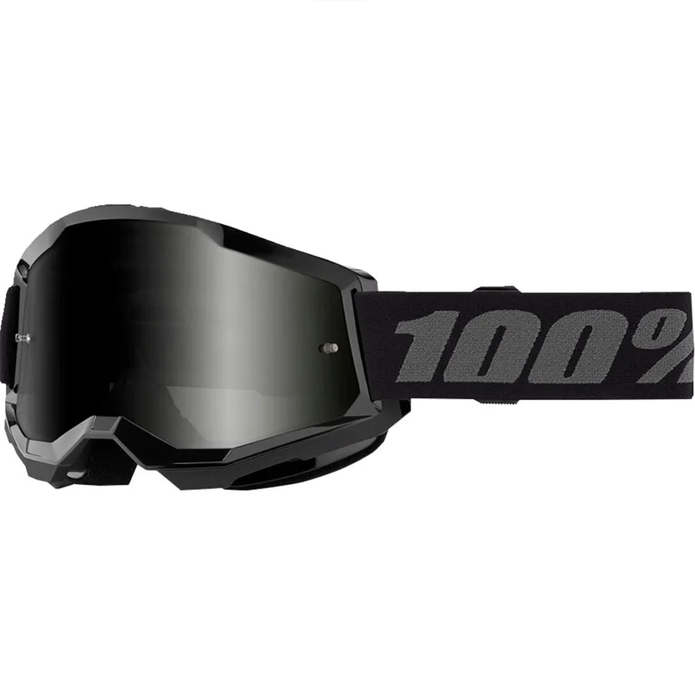 100% STRATA 2 BLACK GOGGLES – Moto Mate