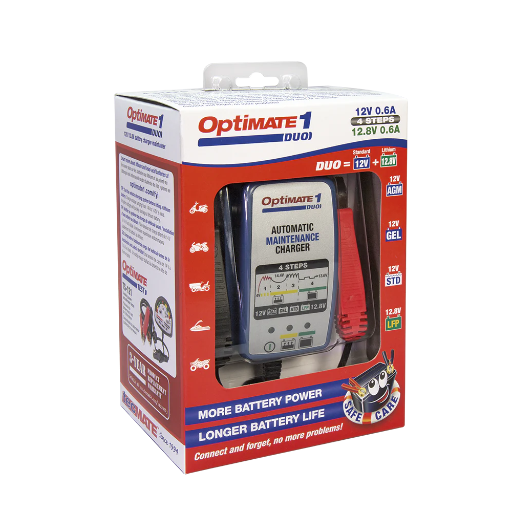OPTIMATE 1 DUO BATTERY CHARGER – Moto Mate