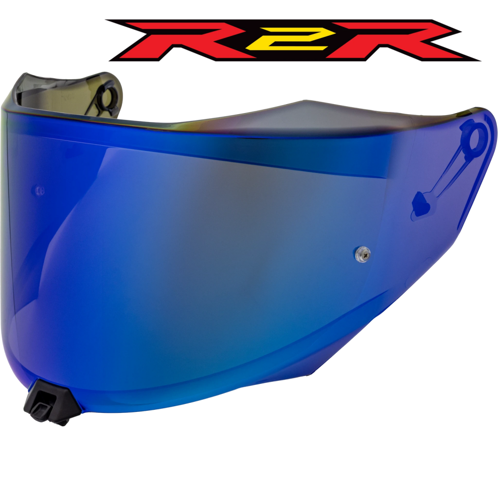 KYT R2R IRIDIUM BLUE VISOR – Moto Mate